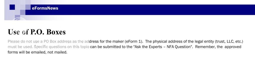 Visual guide: How to fill out a Form 1 using EFORMS > Silencers > AR15.COM